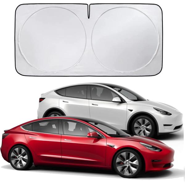 商品名OCAWIB 2023 フロントガラス用サンシェード、折りたたみ式サンシェード、ドイツ製チタンシルバー生地(断熱)240T素材より優れており、効率的な反射日光/UV、冷却、すべての車種に適していますOCAWIB 2023 Car Wi...