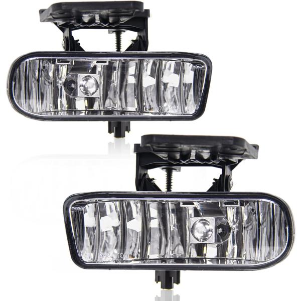 商品名RAPOOSANS ドライビングフォグライトランプアセンブリ 1999-2002 GMC シエラ/2000-2006 GMC ユーコン ピックアップトラック SUV フォグライト交換用 880 12V 27W電球付き クリアレンズRA...