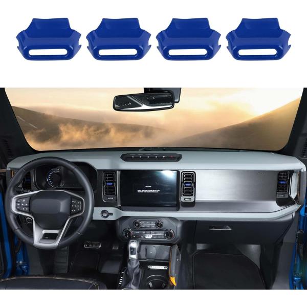 商品名HTHE for Ford Bronco Center Console Air Conditioning Button Cover Compatible with Ford Bronco 2021 2022 2023 + 2/4Doo...