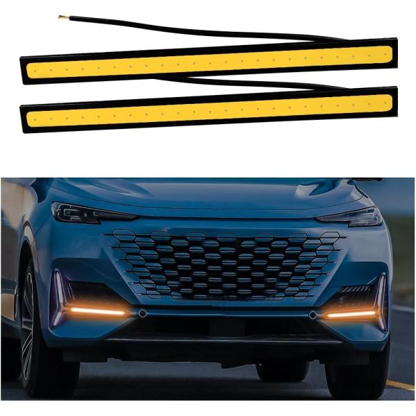 商品名2PCS 170MM A Variety of Colours DRL LED Strip Lights for Car,COB LED Hood Light,Daytime Running Lights,Fog Lights,12v...
