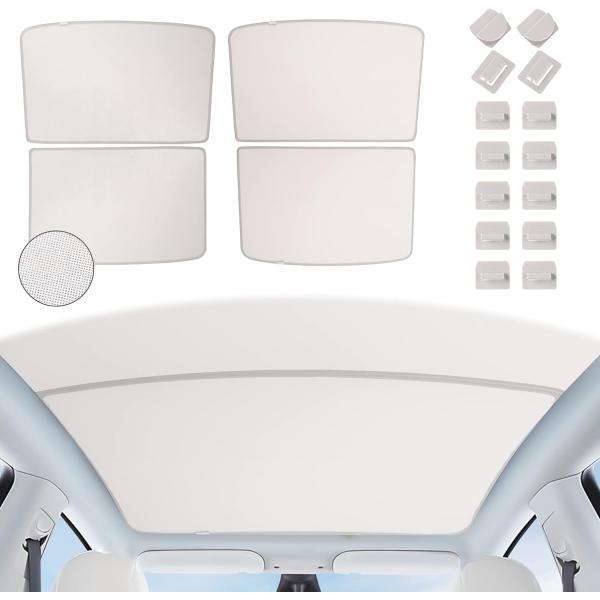 商品名Tinlucys ルーフサンシェード テスラモデルYとモデル3用 ガラスルーフサンシェード ナノアイスシルクブロック生地 収納バッグ付き モデル3/Yアクセサリー(モデル3ホワイト)Tinlucys Tesla Roof Sunsha...