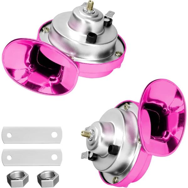 商品名BLAU GRUN 2PCS 300DB Super Loud Train Horns, 12V Waterproof Air Horns Replacement Kit, Car Air Electric Snail Double ...