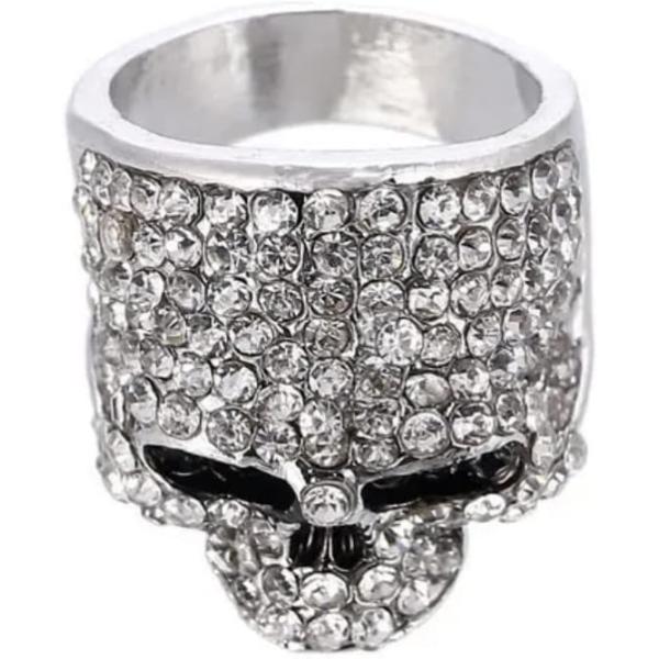商品名Chino Antrax シルバー スカルリング キュービックジルコニア シナロア カルテル, 金属, キュービックジルコニアChino Antrax Silver Plated Skull Ring Cubic Zirconia S...