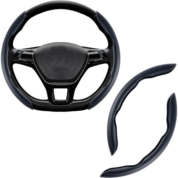 商品名UREHEPO 自動車用カーボンファイバーハンドルカバー 滑り止め 通気性 マイクロファイバーレザー ハンドルラップカバー アクセサリー ユニバーサル ブラックUREHEPO Car Carbon Fiber Steering Whe...