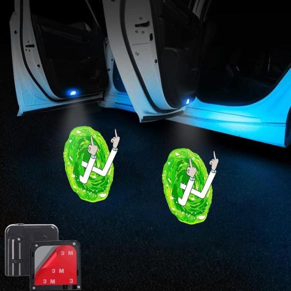 商品名Car Door Projector Lights for Morty Universal Wireless Car Door Shadow Lights Welcome Courtesy Lights for Rick Fans G...