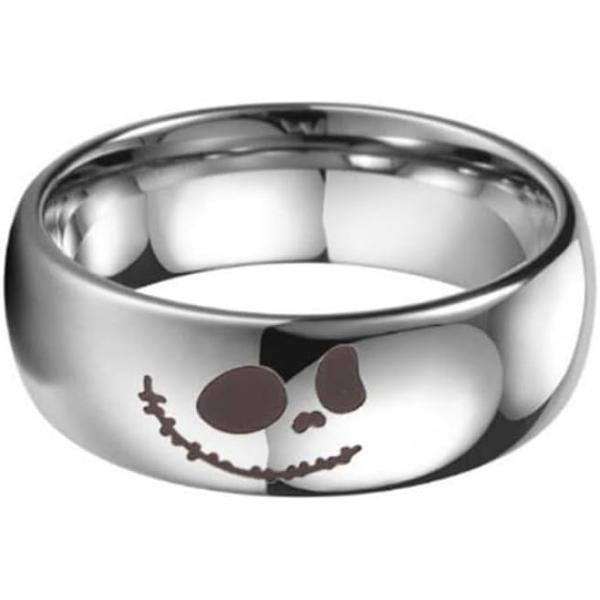 商品名Jack and Sally 結婚指輪 カップル用 ステンレススチールバンド ファッション マッチング スケリントン ナイトメアー・ビフォア・クリスマス ステートメントジュエリー バレンタインデー 記念日 誕生日 プロミスリング 恋人...