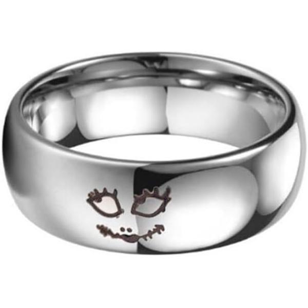 商品名Jack and Sally 結婚指輪 カップル用 ステンレススチールバンド ファッション マッチング スケリントン ナイトメアー・ビフォア・クリスマス ステートメントジュエリー バレンタインデー 記念日 誕生日 プロミスリング 恋人...