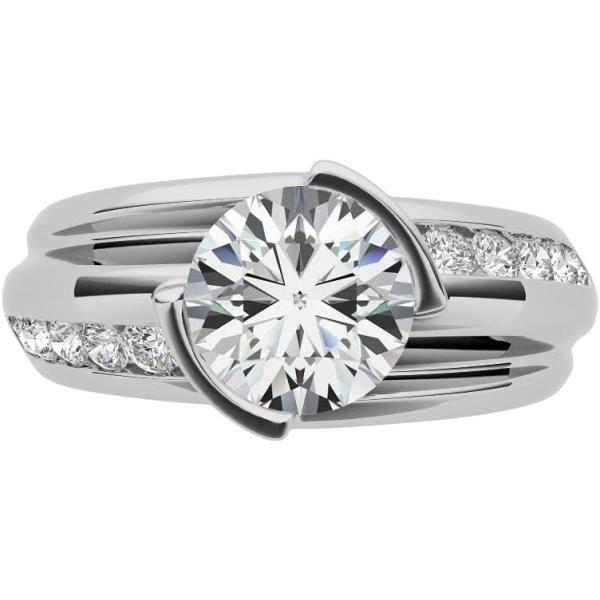 商品名Luyona Wedding Rings for Men, 1Carat Moissanite Wedding Ring, D Color VVS1 Simulated Diamond 925 Sterling Silver Acce...