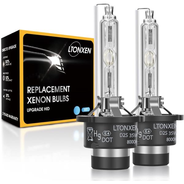 商品名LTONXEN 8000K D2S Xenon Headight Bulbs, White Blue HID Bulb D2S 35W HID Headlights for 12V Car, OEM Replacement Light...