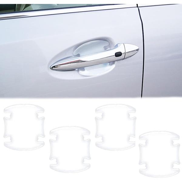 商品名4pcs Door Bowl 3D Transparent Scratch Protection Sticker Car Door Handle Protection Accessories Universal Waterproof ...