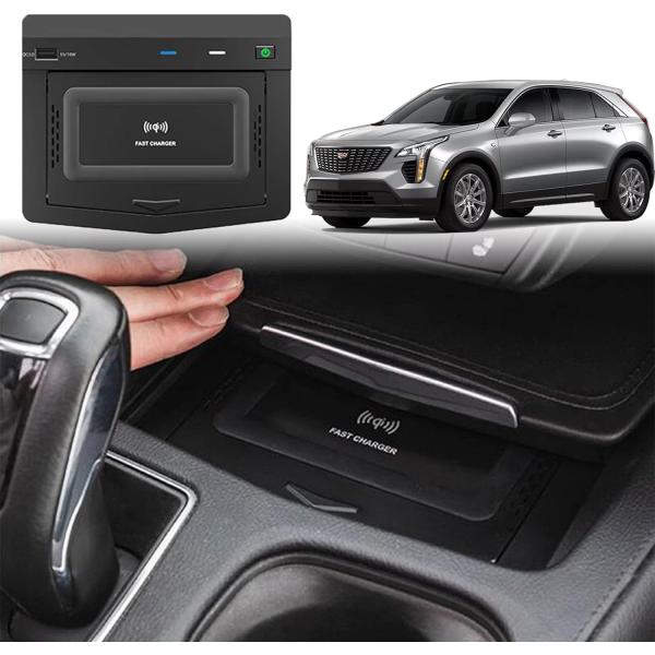 商品名EDGEHD Wireless Car Charger for Cadillac XT4 2018 2019 2020 2021 2022 2023 Center Console Accessories, 15W Fast Charg...