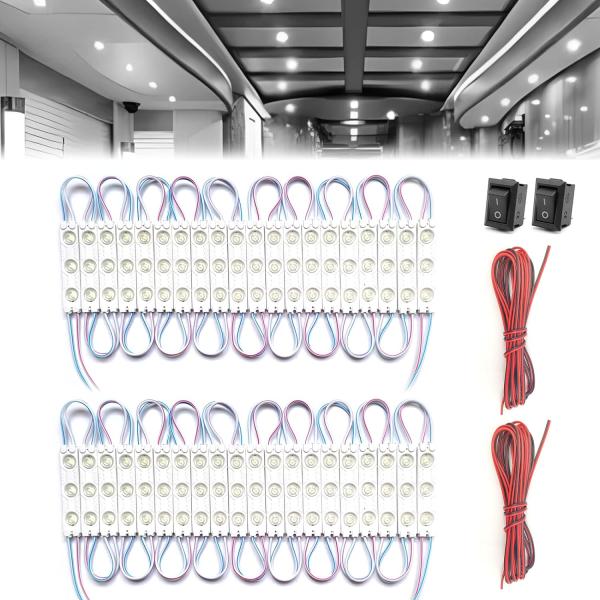 商品名12V 120 LEDs Van Interior Light Kits, LED Module Lights Ceiling Lamp with Harness Switch for Car Van Truck Auto Vehic...