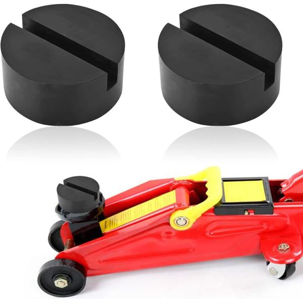 商品名ゴム製ジャッキパッド (スロット付きパック) ユニバーサルジャックスタンドパッド アダプター ピンチ溶接サイドフレームレールプロテクター フレームレールプロテクター パック/パッド ピンチ溶接 ペイントと金属を安全に保護2Pcs Ru...