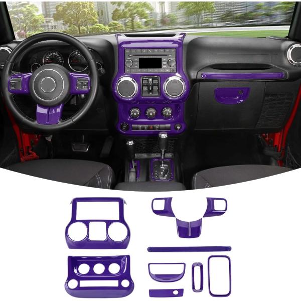 商品名RT-TCZ for Jeep JK Interior Trim Kit, Purple Center Console Dashboard Panel Decoration Accessories for Jeep Wrangler ...