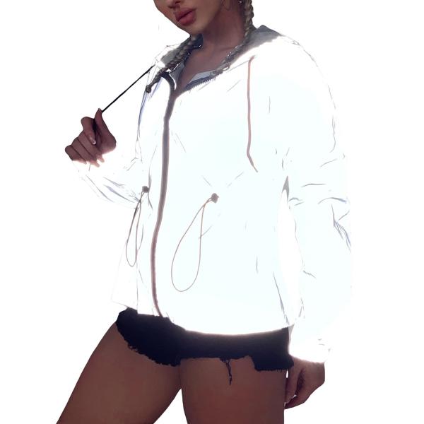 商品名:  Floerns Women's Zip Up Hoodie Drawstring Waist Reflective Running Jacket Grey Sブランド: Floerns商品サイズ: Small高さ: 1cm横幅:...