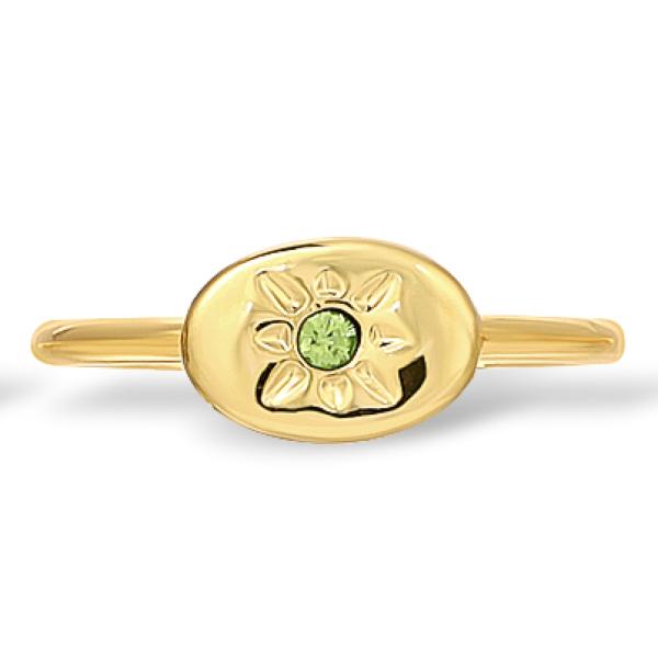 商品名: ラッキーフェザー誕生石リング 女性用 14Kゴールドメッキ シグネットリング ユニークなスターバーストパターン ? 完全に調節可能な誕生石リング 女性とティーンの女の子への愛らしいギフトに, 真鍮、ゴールド, クリスタル Luck...