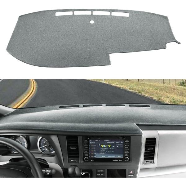 商品名Fcovergurus Dash Cover Mat Custom Fit for Toyota Sienna 2015-2020, Dashboard Cover Pad Carpet Protector F151 (Charcoa...