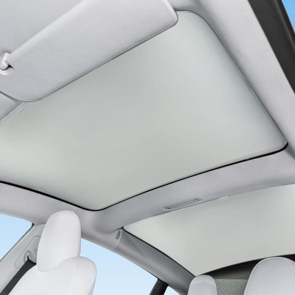 商品名SLOGENTO ルーフウィンドウサンシェード 2017-2023 Tesla Model 3用 ガラス屋根断熱サンシェード 保護 アイスクリスタルコーティング 反射率80% サンルーフシェード バイザー カーアクセサリー モデル3用...