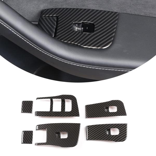 商品名Front and Rear Doors 6pcs Look Interior Door armrest Window Switch Panel Cover Trim Fit for Tesla Model 3/Y 2017 2018...