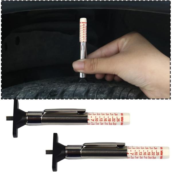 商品名AUCELI 自動車タイヤトレッドデプスゲージ 32nds、2個 6面スマート色分けタイヤトレッド深さゲージ プロフェッショナルタイヤスレッド深さ 正確な測定ツール オートバイ トラック SUV用 (ホワイト)AUCELI Car T...