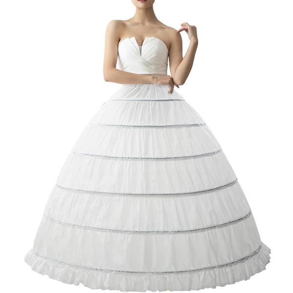 商品名: dgdgcool-クリノリン-ペチコート-アンダースカート-フープ, ホワイト, One Size dgdgcool Women Petticoat Crinoline 6 Hoop Skirt Petticoats for Wo...