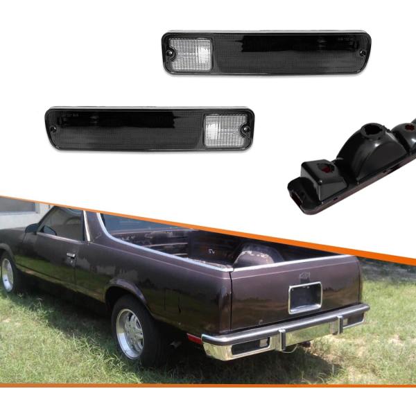 商品名ADIIL リアテールライトハウジング スモークレンズ テールランプ 2個 1979-1987 シボレー エル カミノ マリブGMC カバレロ用ADIIL 2PCS Rear Tail Light Housings Smoked Le...