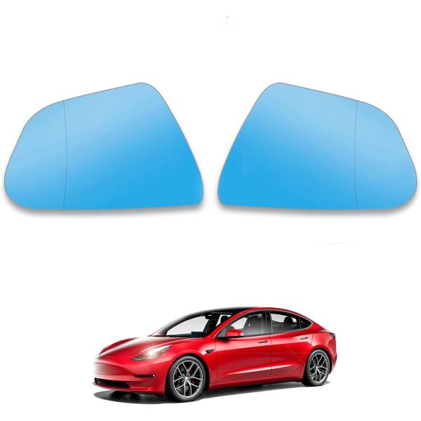 商品名Arcoche サイドミラー Tesla Model 3 リアビューミラー アンチグレアパノラマブルーガラスレンズ 熱曇り止め (1組) (モデルY-1.5X 視野-1ペア)Arcoche Side Mirror for Tesla ...