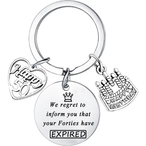 商品名誕生日キーチェーン ハッピーバースデーギフト レディース メンズ スイートバースデーキーリング 家族や友人へのプレゼント, Happy 50 Birthday キーホルダー, One Size50 Year Old Birthday ...