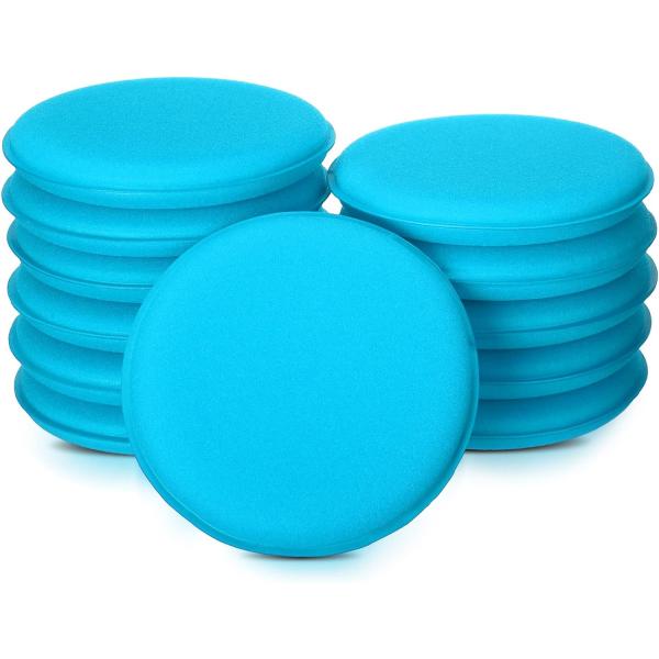 商品名Loopeer 12個 5インチ カーワックス アプリケーターパッド スポンジ カーディテーリング クリーニングパッド ソフトラウンドカークリーニングスポンジ 洗浄クリーニングツール ブルーLoopeer 12 Pcs 5 Inch ...