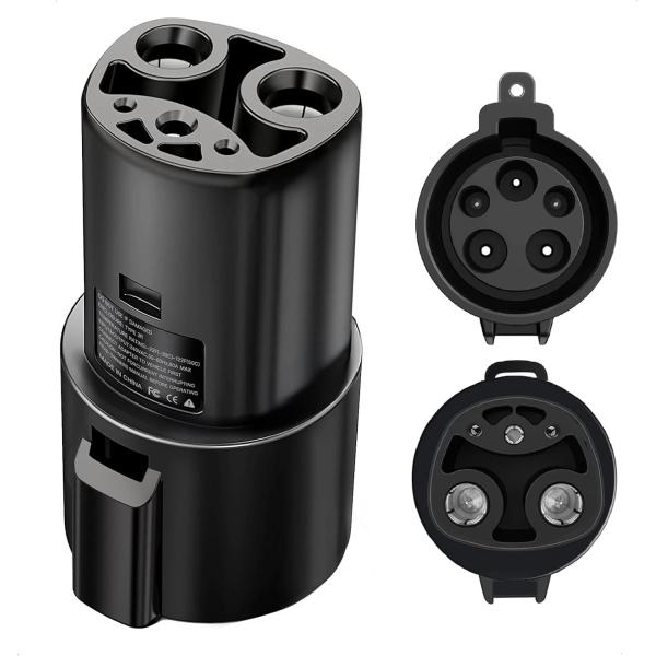 商品名Uiaoeclr J1772 to Tesla Charger Adapter, 80A/250V AC and IP54 Protection, SAE J1772 Charging Adapter, Fast Charging T...