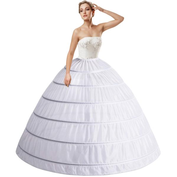 商品名:  Mannice Full 6 Hoop Petticoat Skirt, Petticoats for Women Floor Length Crinoline Underskirt Petticoat Slip for Wed...