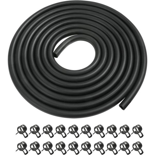 商品名ESEWALAS 20個 燃料ラインキット 9.85フィート 1/4インチ ID 燃料ラインホース 2/5インチ (11mm) IDホースクランプ オートバイ 小型エンジン トラクター 草刈り機 スノーマシンに最適ESEWALAS 2...