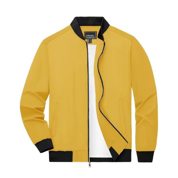 商品名:  Boladeci Light Jackets for Men Bomber Jacket Windbreaker Casual Stylish Summer Fall Spring Jackets for Men Yellow ...