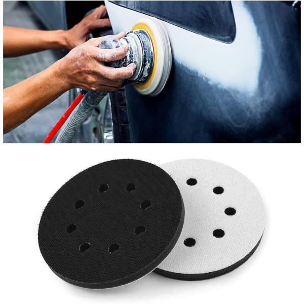 商品名BESULEN 2 Pcs Hook and Loop Soft Sponge Cushion Buffing Backing Pads, 5 Inch 8 Hole Thick Soft Density Interface Buff...