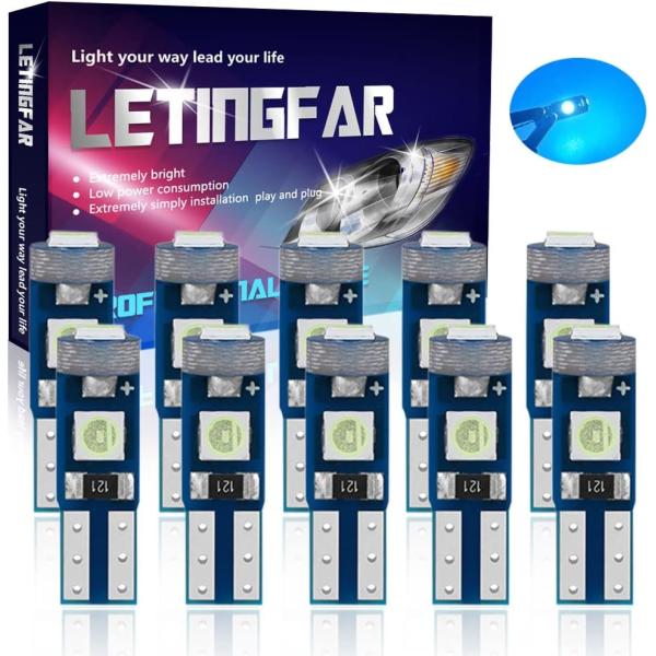 商品名T5 Led Bulbs Dashboard Light T5 74 2721 37 Wedge Led Bulb with PC74 Twist Sockets Replacement Dash Dashboard Lights I...