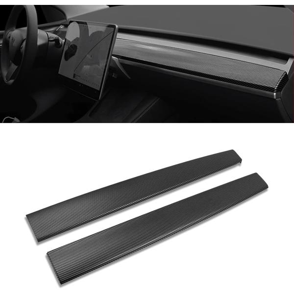 商品名Xotic Tech Center Console Dashboard Panel Trim Cover Wrap Cap, Matte Carbon Fiber Pattern, Compatible with Tesla Mode...