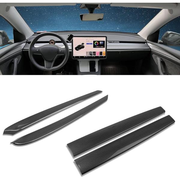商品名Xotic Tech Set Interior Dashboard Panel + Door Trim Cover Wrap Cap Cover Trim Combo Kit, Glossy Carbon Fiber Pattern,...
