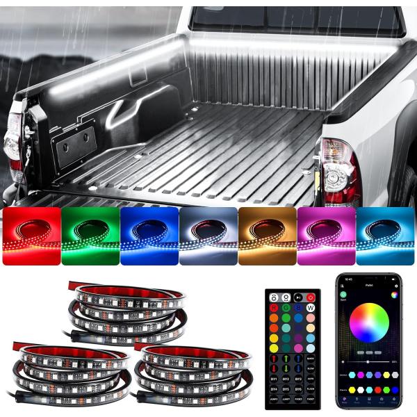 商品名SHEDALED 3PCS 60 Inch RGB Truck Bed Light Strip Kit with App and Remote Control, 270 LEDs Neon Accent Lights, Ultra L...