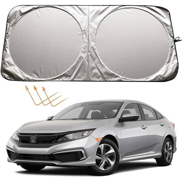 商品名XHRING Windshield Sun Shade for Honda Civic 2016-2023 Accord 2008-2023 (Not for Accord 2 Doors 2018-2023) Element 200...