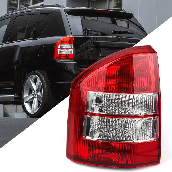 商品名Huray 左アウターテールライト 2007-2010 Jeep Compass LHテールライト テールランプ ブレーキランプ アセンブリ 交換用アクセサリー CH2800169 5303879AC用 (運転席側)Huray Lef...