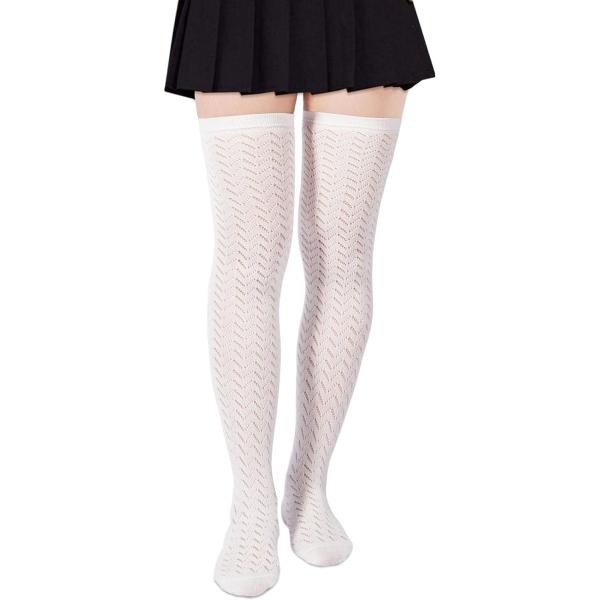 商品名Women Thigh High Socks Cotton Knit Warm Hollowing Mesh Socks Over the Knee Boot Stockings Leg Warmersブランド：Moon Wood商品...