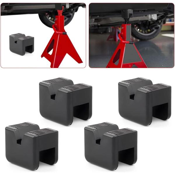 商品名BELOMI ジャッキスタンドパッド 4個 3トンジャックパッドアダプター ユニバーサルラバースロットフレームレールピンチ 溶接プロテクターパッド ジャッキスタンドサポートリフト用 カーアクセサリー セダン、SUVなどにBELOMI ...