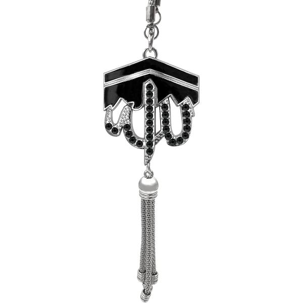 商品名イスラム教 車 リアミラーハンガー - アッラームハンマド イスラム教 アルコーラン ラマダン イード イスラム教徒 カリグラフィー 車の装飾 吊り下げチャーム ペンダント 車両装飾 インテリアアクセサリー (ブラック)Islam C...