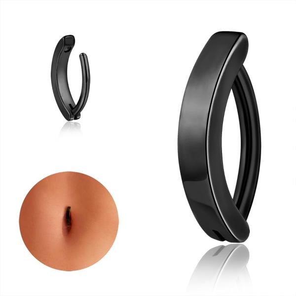 商品名CANDYFANCY チタン ベリーボタンリング レディース メンズ 14G クリッカー ベリーリング G23 10mm へそピアス ベリーピアス ジュエリー, チタン, 宝石なしCANDYFANCY Titanium Belly B...