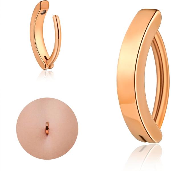 商品名CANDYFANCY チタン ベリーボタンリング レディース メンズ 14G クリッカー ベリーリング G23 10mm へそピアス ベリーピアス ジュエリー, チタン, 宝石なしCANDYFANCY Titanium Belly B...