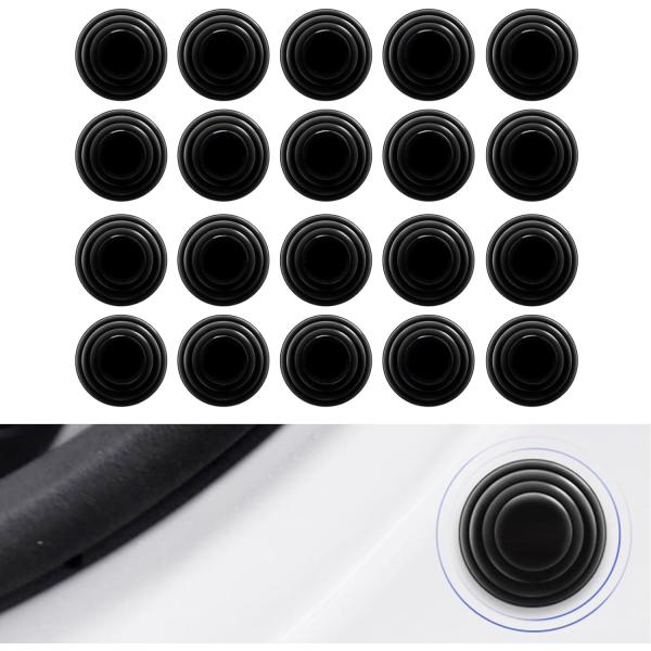 商品名Sodcay 20個 車のドアショックアブソーバー 消音ガスケット 装飾ステッカー 衝撃吸収ガスケット 車のドアプロテクター エッジガード バンパークッション (ブラック)Sodcay 20 PCS Car Door Shock Ab...
