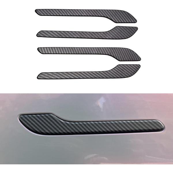 商品名yhcdsea Door Handle Cover Protector Sticker, for Tesla Model 3 Model Y 2020-2023 Car Exterior Accessories 4pcs/Set (M...