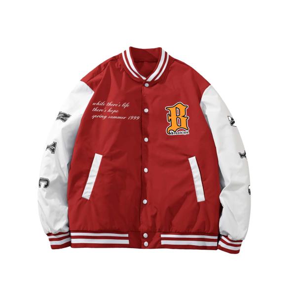 商品名:  SOLY HUX Men's Lightweight Bomber Jacket Causal Varsity Flight Windbreaker Track Jacket Red Colorblock Mブランド: SOLY...