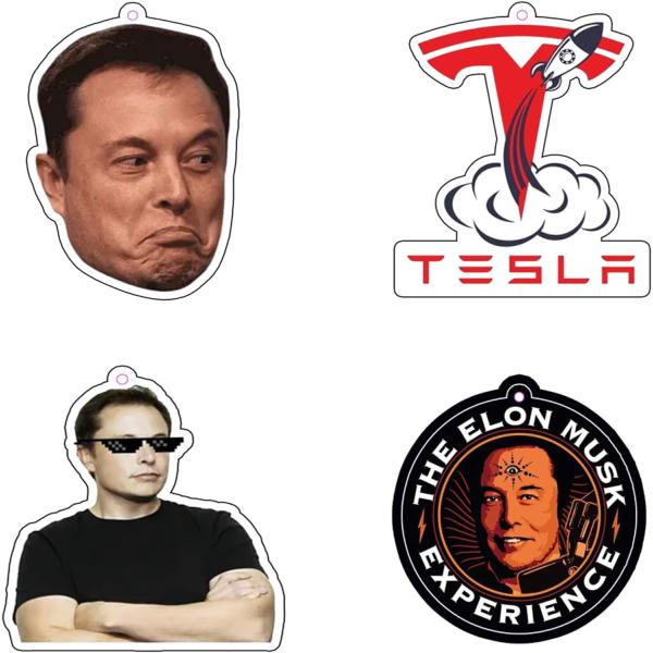 商品名4 PCS Elon Musk Car Air Fresheners for Tesla, Spacex lover Car Hanging Decoration Accessories Car Rearview Mirror Pen...