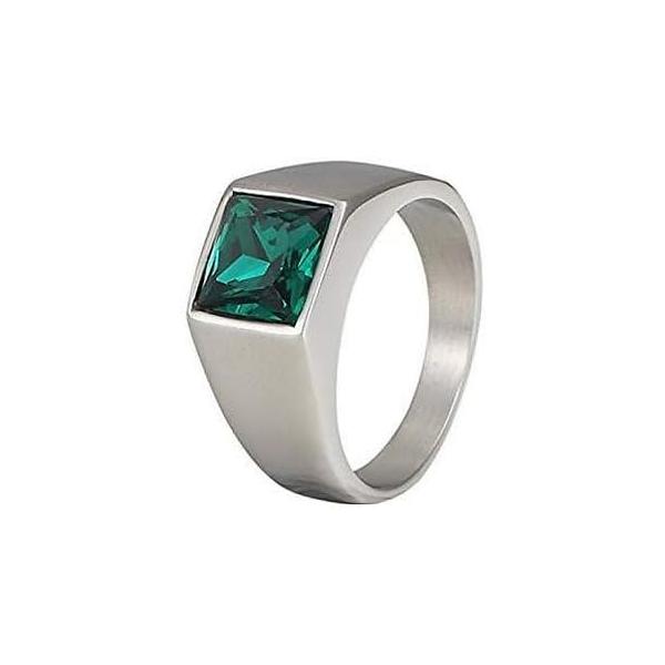 商品名Mohit Gems 5.25 Carat Certified Natural Emerald Gemstone Ring,92.5 Sterling Silver Gifted Ring, Annivrsary Ring For M...